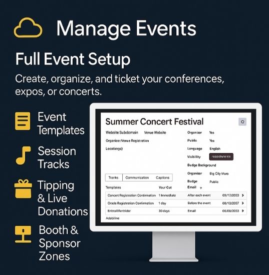 Concert Event Management Software | Schedule, Check-In & Monetize – Co
